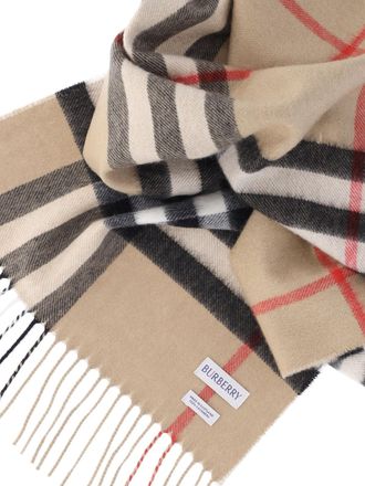 Burberry Womens Scarfs Beige Cashmere