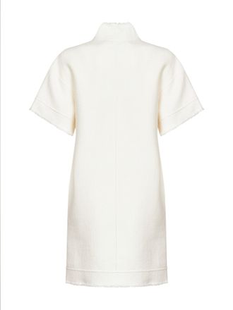Max Mara Virgin Wool Mini Dress - White