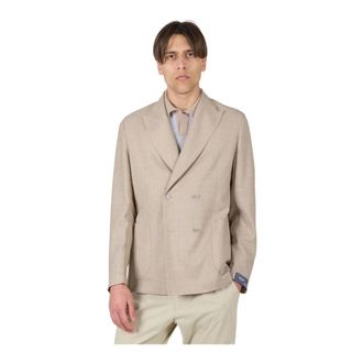 Barba Doppelreihiger Mantel klassischer Stil - - Jackets - Herren - Beige - M