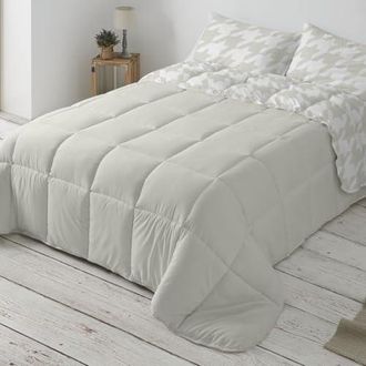 Burrito Blanco Burrito Blanco Steppdecke Comforter | Bett von 135 cm (+ verfügbare Größen) | Design 264 | Khaki (235 x 270 cm)