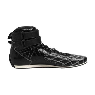 Dolce & Gabbana Luxuri&ouml;se Gesteppte Ledersneaker mit Gummisohle - - Shoes - Herren - Schwarzk - 44 EU