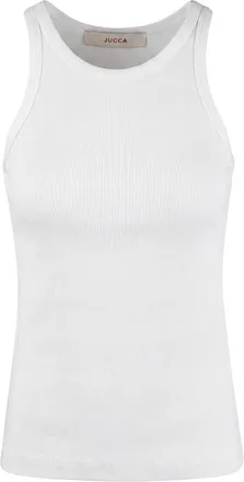 Jucca Femme, Tops, Blanc, Taille: 42 FR Canotta a costine