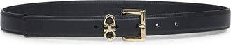 Ferragamo Femme, Accessoires, Noir, Taille: 75 CM Double Gancini Belt