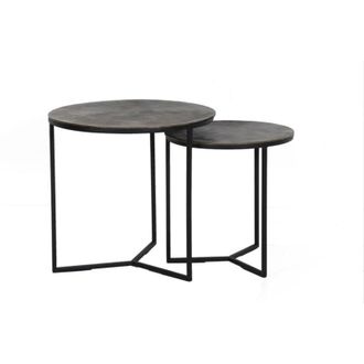 Light & Living Light&living - ensemble de tables dappoint 2 Socos en bronze