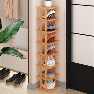 Generic Schmales Schuhregal aus Bambus, Platzsparendes DIY-Schuhregale for Den Boden, Schuhst&auml;nder for Eingangsbereich, Wohnzimmer, Schlafzimmer und Balkon