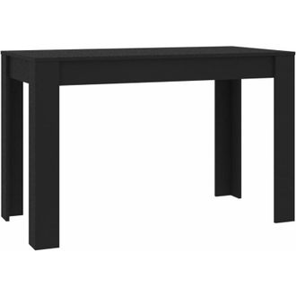 vidaXL Vidaxl - Table de salle &agrave; manger Noir 120 x 60 x 76 cm Bois ding&eacute;nierie