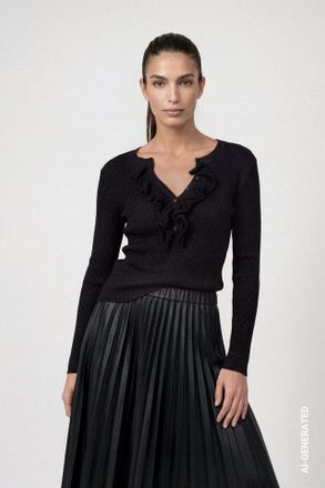 Monari Rundhalspullover Pullover
