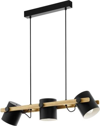 Eglo Eglo H&auml;ngeleuchte Hornwood schwarz creme 78 x 21 x 110 cm Deckenlampen & Kronleuchter