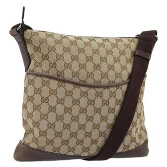 Gucci Sac bandouli&egrave;re en toile Pre-owned - Femme - Pre-owned - Beige - Taille: ONE Size