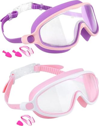 Generico Schwimmbrille | Kinderbrille für Schwimmzubehör - Anti-Beschlag-Brille ohne Auslaufen, mit Nasenklammer für Kinder, Pool, Schnorcheln, Tauchen