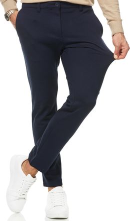 Indicode Herren Rodekro Performance Pants | Chinohose Herrenhose Super Stretch Stoffhose Bequeme Business Hose für Männer Navy, 33/32