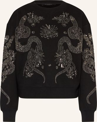 AllSaints Allsaints Sweatshirt Cecile Pippa Mit Schmuckperlen Und Pailletten schwarz