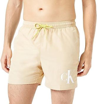 Calvin Klein Homme Short de Bain Long, Ecru (Sunday Pastry), L