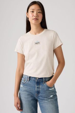 Levi's T Shirt Perfect - Femme - Blanc / Oatmeal Heather Gray - L