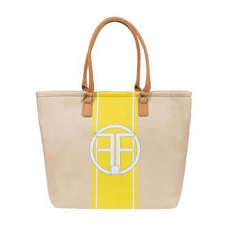 Fracomina Bunte Tote Tasche mit Metall Details - - Bags - Damen - Beige - ONE SIZE