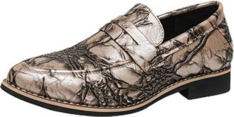 Minitoo Mocassins à enfiler pour homme avec boucle - Mocassins dété décontractés, Y3121 Gold, 44 EU