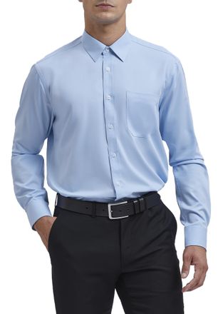 Hisdern Hemd Hellblau Herren Langarm Herrenhemd Regular Fit Hemden Elegante Formal Klassisch Freizeithemden Für Die Party Hochzeit Freizeit Shirt,Blau,S