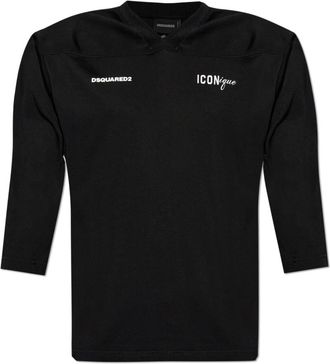 Dsquared2 Homme, Tops, Noir, Taille: XS T-shirt avec &eacute;paulettes