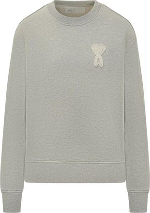 Ami Femme, Sweatshirts et sweats &agrave; capuche, Gris, Taille: 38 FR De Coeur Cotton SweaT-shirt