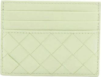 Bottega Veneta Femme, Accessoires, Vert, Taille: ONE Size Intrecciato Card Holder