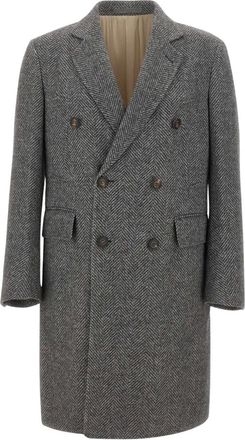 Eleventy Manteau crois&eacute; - Homme - Manteaux - Gris - Taille: M