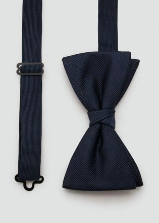 Mango Naud papillon classique micro-structure bleu marine - Homme - Taille unique - MANGO MAN