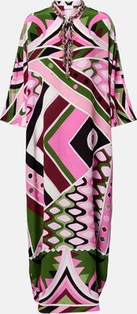 Pucci Bedruckter Kaftan aus Seidensatin
