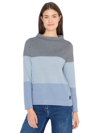 Cecil Colorblock Jacquard Shirt universal Blue XL