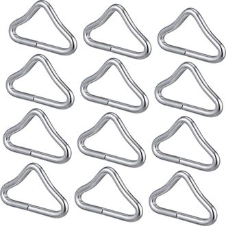 Cabilock 30 Stück Teiliges Trampolin dreieckringe Verzinktem Metall Korrosionsbeständige Stabile Schnellverschluss Ringe Vielseitig für Trampolin Netz Freizeit