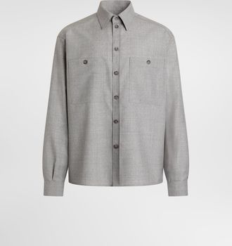 Dolce & Gabbana Hemd Aus Wolle - Mann Hemden Grau 42