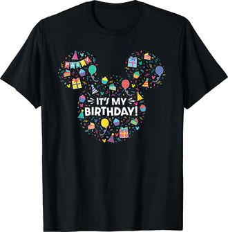 Disney Mickey Mouse Head Ears Icon Fill Its My Birthday T-Shirt