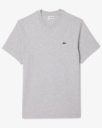 Lacoste T-Shirt aus Baumwolle mit Logo-Aufn&auml;her, Classic Fit in