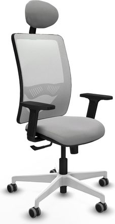 Piqueras y Crespo Hochstuhl Zulema mit 2D-Armlehnen, h&ouml;henverstellbarer Lendenwirbelst&uuml;tze und festem Kopfteil, ausgestattet mit Sincro 3-Positionen und Schneideschaum,