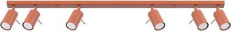 Sollux Lighting Deckenlampe Deckenleuchte Deckenstrahler Einstellbar Stahl 6 Flammig 117 x 6 x 17 cm Ockerrot Ring