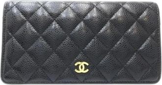 Chanel Portefeuille long (bi-pli) Pre-owned - Femme - Pre-owned - Noir - Taille: ONE Size