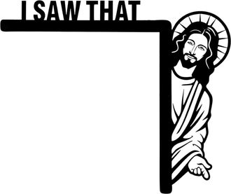 Generic Jesus T&uuml;rwinkel - T&uuml;rrahmen, ich sehe dich, ich habe dieses Zeichen von Jesus gesehen | Kreative und lustige Eckdekoration f&uuml;r T&uuml;r mit Holzrahmen, Eck