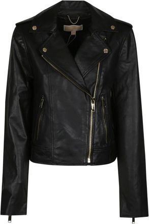 Michael Kors Femme, Vestes, Noir, Taille: 36 FR Biker Jacket