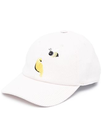 Thom Browne casquette en velours c&ocirc;tel&eacute; - Rose