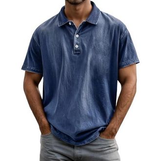 Generic Polo pour homme pour les loisirs. Style classique avec col doux. Pour jeans et tenues d&eacute;contract&eacute;es. Pour le printemps, l&eacute;t&eacute; et lautomne., Bu2, 3XL