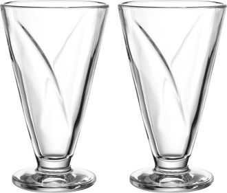 Leonardo CONO Schalenset - 2 Stück - Konisches Design - Für Eis, Dessert, Vorspeisen - Stilvoll servieren - Vielseitig einsetzbar - Alltagstauglich - Höhe 16 c