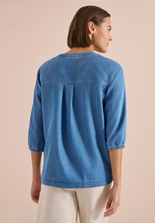 Cecil Jeansbluse hinten l&auml;nger geschnitten