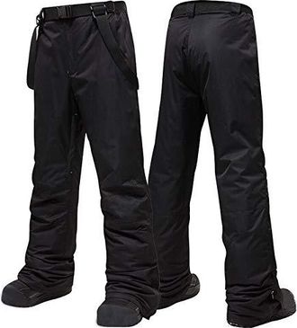Generic Pantalon de snowboard pour homme - Noir - Pantalon de neige pour homme XXXL - Imperm&eacute;able - Pantalon de ski pour homme - Pantalon dhiver chaud avec po
