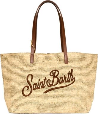MC2 Saint Barth Femme, Sacs, Beige, Taille: ONE Size Raffia City Mid Bag
