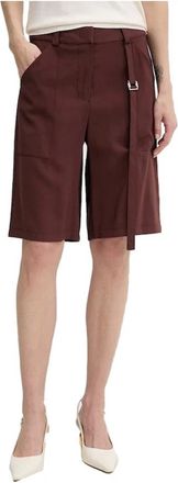 Patrizia Pepe Femme, Shorts, Brun, Taille: 36 FR Short &agrave; Poches Plaqu&eacute;es et Ceinture