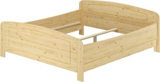 Erst-Holz Seniorenbett extra hoch 180x200 Doppelbett Holzbett Massivholz Kiefer Bett ohne Zubeh&ouml;r 60.44-18 oR