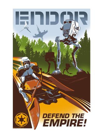 Komar Wandbild - Star Wars Defend the Empire - Gr&ouml;&szlig;e 30 x 40 cm - Ohne Rahmen - Poster, Kunstdruck, Kinderzimmer, Wanddekoration