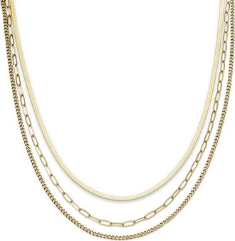 s.Oliver Necklace - Elegante Halskette aus poliertem Edelstahl - IP Gold - Panzerkette 54 cm - wasserfest & hautfreundlich