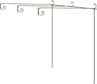 vidaXL vidaXL Pergola de jardin Marron antique 3x3x2,5 m Fer