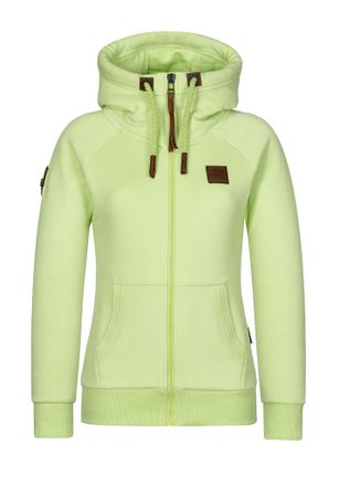 Naketano Damen Sweatjacke Brazzo, Farbe:Matcha Green Melange, Gr&ouml;&szlig;e:XXL