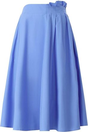 Msgm Msgm, Femme, Jupes, Bleu, Taille: 40 FR Midi Skirt